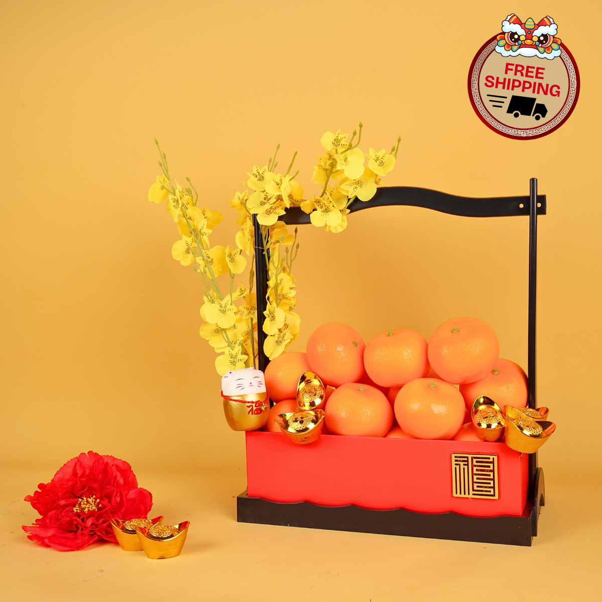 Mandarin Bloom (18 Oranges) - Orange and Flower CNY Hamper