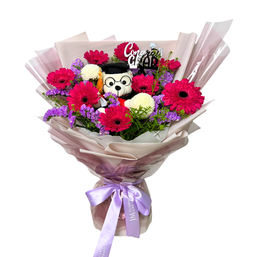 Celebration Crest ( 8 Gerberas) - Flower Bouquet