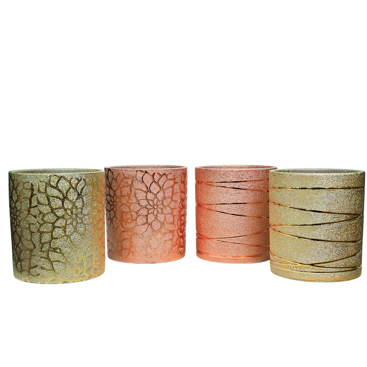 Metallic Floral Embossed Ceramic Pot | JM Flower